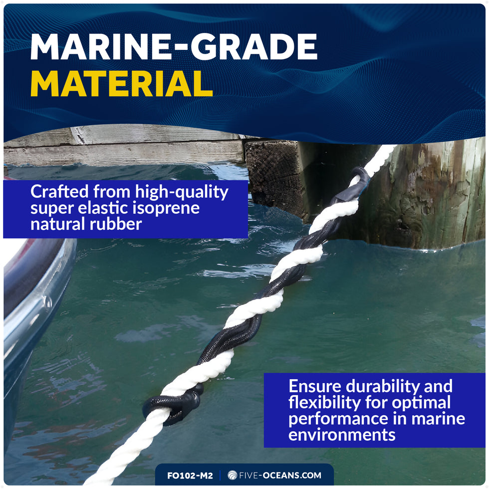 Boat Dock Line Mooring Snubber 3/4" x 28-1/2" – 2-Pack | FIVE OCEANS – Five Oceans