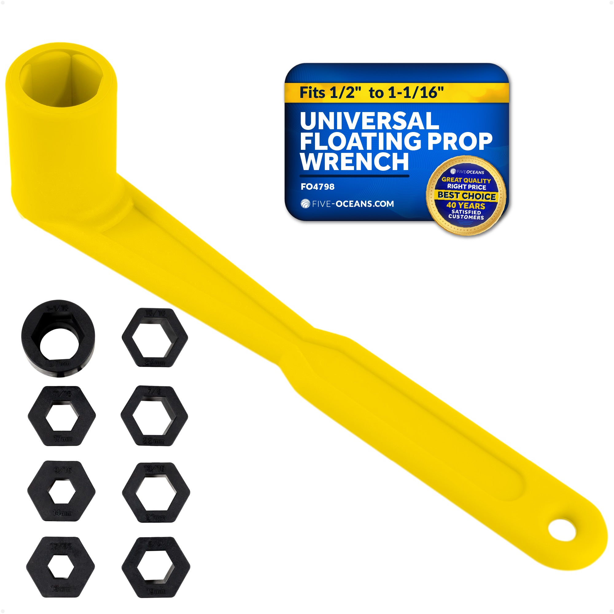 Universal Floating Yellow Prop Wrench Kit with Multiple Sockets ...