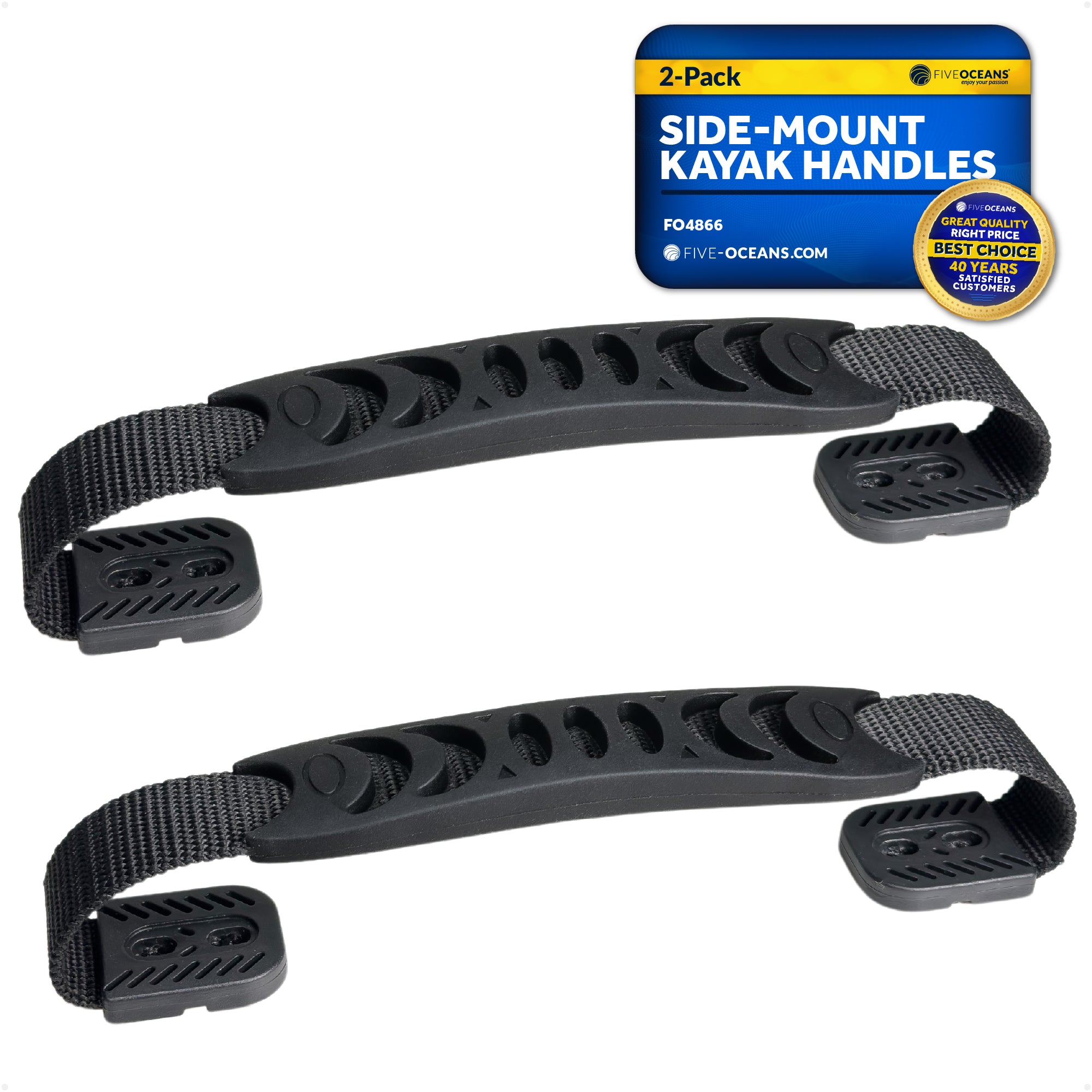 Side-Mount Kayak Handles, Black - 2-Pack - FO4866 | Five Oceans